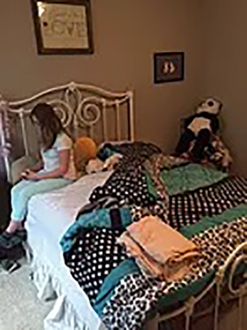 Changing sheets and making beds