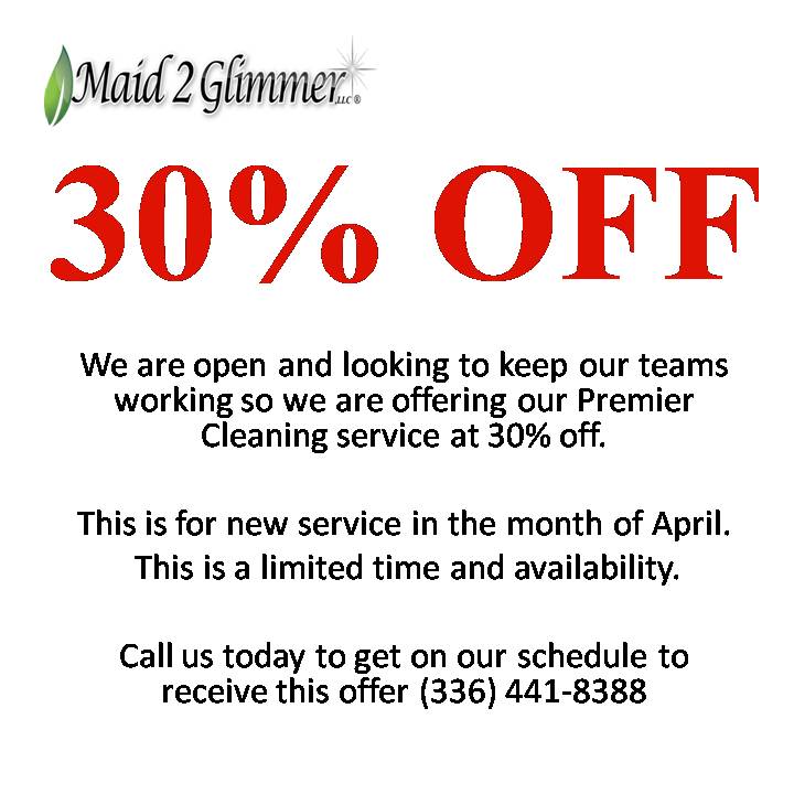 Premier Cleaning at a 30% Discount - Maid2Glimmer